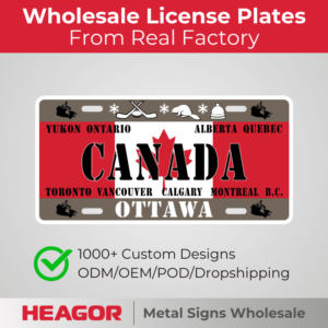 Wholesale Canada Souvenir License Plates, Available for Print on Demand ...