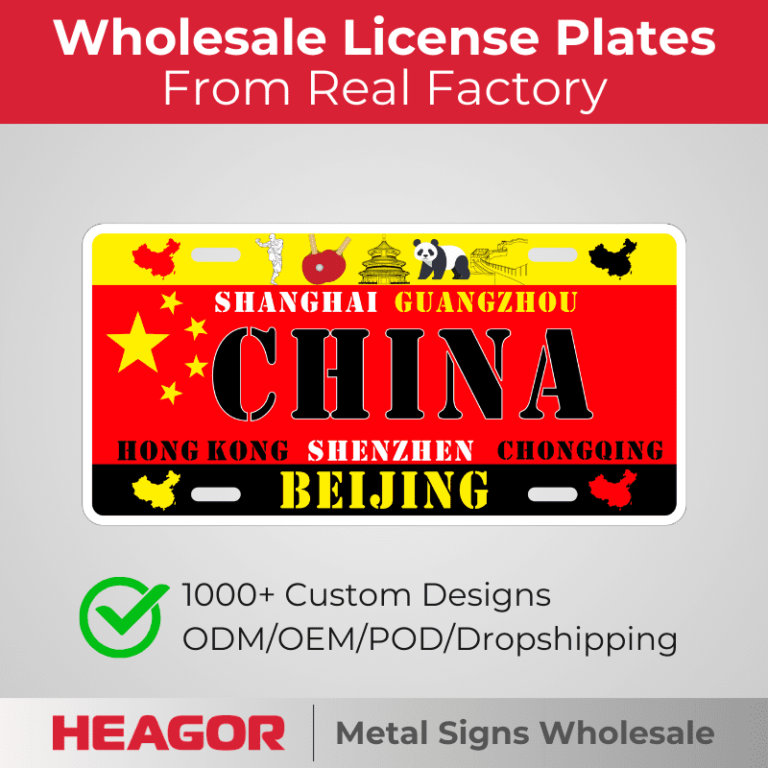 Wholesale China Souvenir License Plates