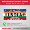 India New Delhi Custom Souvenir License Plates