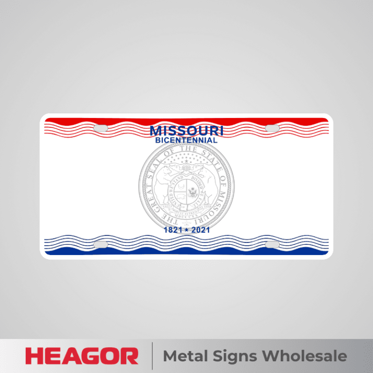 Indiana License Plate Blanks, Aluminum Reflective Sheeting