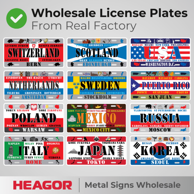 Wholesale China Souvenir License Plates