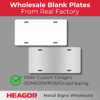 Blank Plain License Plate Blank, White Color, 6x12inch US size